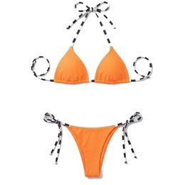 Kalaia Bikini 'Neon Orange Checkers Bikini' female Orange size L