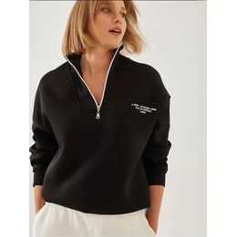 Bianco Lucci Sweatshirt female Black size L