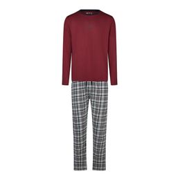 Phil & Co. Berlin Long Pajamas ' Great Bay ' male Grey, Red size XXL