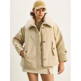 Bianco Lucci Between-Seasons Coat female Beige size L