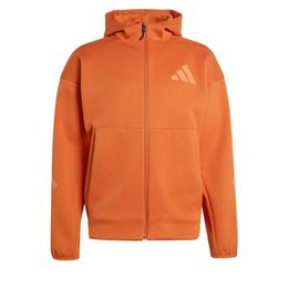 adidas Sportswear Athletic Zip-Up Hoodie 'Z.N.E.' male Orange size L