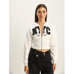 Bianco Lucci Zip-Up Hoodie female White size S