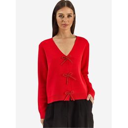 Bianco Lucci Knit Cardigan female Red size Onesize
