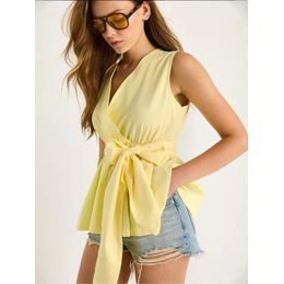 Bianco Lucci Blouse female Yellow size S
