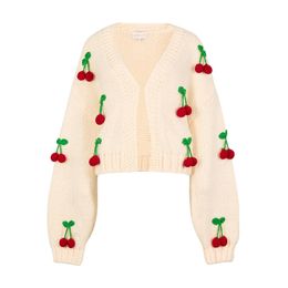 Apricot Knit Cardigan female Beige size M