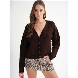Mixray Knit Cardigan female Brown size S/L