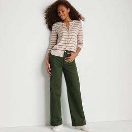 LANDS' END 5-Pocket-Chinos mit weitem Bein, Damen,  Gr&uuml;n, Baumwoll-Mischung, by Lands' End