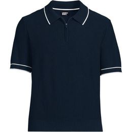 LANDS' END K&uuml;hlendes Strick-Poloshirt, Herren,  Blau, by Lands' End
