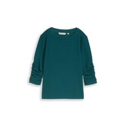Tom Tailor Damen Jacquard Sweatshirt, gr&uuml;n, Uni, Gr. XS