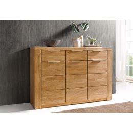 Sideboard OTTO HOME "Zara", braun (eiche teilmassiv), B:140cm H:95cm T:40cm, Holz teilmassiv, Sideboards, Sideboard, Breite 140 cm, Topseller