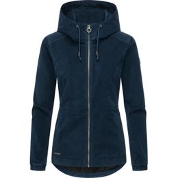 Cordjacke Ragwear "Dankka Cordy YOUMODO", Damen, Gr. S (36), petrol, Obermaterial: 98% Baumwolle, 2% Elasthan; Innenfutter: 100% Polyester, figurumspielend h&uuml;ftbedeckend, hoch geschlossener Ausschnitt, &Auml;rmel ohne &Auml;rmelschlitz elastischer Bund mit innenliegendem Gummizug, Jacken, Stylische Damen &Uuml;bergangsjacke in Feincord-Optik