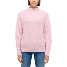 Sweater Mustang "Damen Style Carla", Damen, Gr. L, hellrosa, 44% Polyacryl, 36% Baumwolle, 20% Polyester, weit, Rundhals, Sweatshirts Sweater
