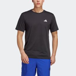 T-Shirt adidas Performance "TRAIN ESSENTIALS COMFORT TRAINING", Herren, Gr. L, schwarz-wei&szlig; (schwarz, wei&szlig;), Obermaterial: 76% Polyester, 12% Baumwolle, 12% Viskose, clean, normal, Rundhals, Shirts T-Shirt