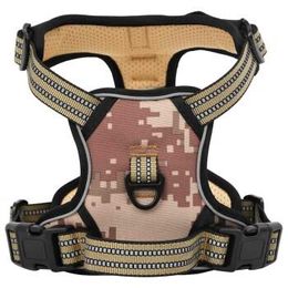 vidaXL Hundegeschirr braun/ beige XL