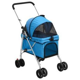 vidaXL Hundewagen - Faltbar (76x50x100) blau