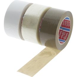 Tesa PET-Packband Tesa&reg; 60418, 60 % recycelt, VE 6 Rollen, braun, Band-LxB 132 m x 50 mm, ab 6 VE