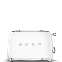 Smeg Toaster 50&acute;s Style, Wei&szlig;, Metall, 31x19.8x19.5 cm, einseitiges Toasten, Kr&uuml;melschublade, Auftaufunktion, Aufw&auml;rmfunktion, Schnellstoppfunktion, Cool-Touch-Geh&auml;use, w&auml;rmeisoliertes Geh&auml;use, automatischer Auswurf nach R&ouml;stende, automatische Zentrierung der Toastscheibe, Bagel-Funktion, K&uuml;chenger&auml;te, Toaster