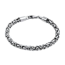 Kuzzoi Armb&auml;nder - Armband K&ouml;nigskette Klassik 925 Silber - Gr. 19 CM - in Grau - f&uuml;r Damen