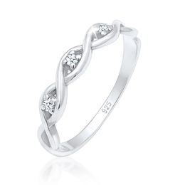 Elli Ringe - Ring Elli DIAMONDS Ring Knoten Unendlich Diamant ( - Gr. 52 MM - in Silber - f&uuml;r Damen
