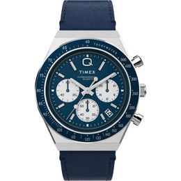 Timex Uhren - Chronograph Uhr Q Timex - Gr. unisize - in Blau - f&uuml;r Damen