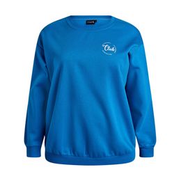 Active By Zizzi Sportsweatshirt 'Cannie' Damen Gr&ouml;&szlig;e 7XL/8XL blau / wei&szlig;