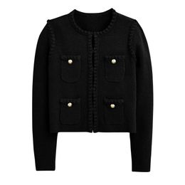 Imily Bela Strickjacke Damen Gr&ouml;&szlig;e M schwarz / wei&szlig;