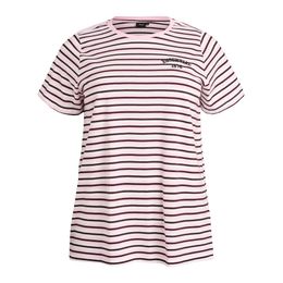 ZIZZI T-Shirt 'Mallis' Damen Gr&ouml;&szlig;e XL/XXL pink / weinrot / wei&szlig;