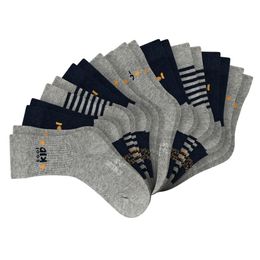 Schiesser Socken Jungen Gr&ouml;&szlig;e 31/34 grau / orange / schwarz