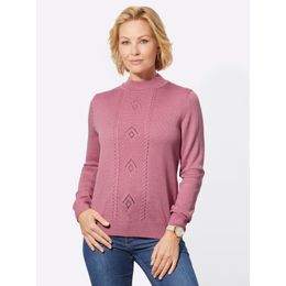 WITT Damen Stehkragenpullover mit elastischen Rippabschl&uuml;ssen, altrosa, Gr&ouml;&szlig;e 38