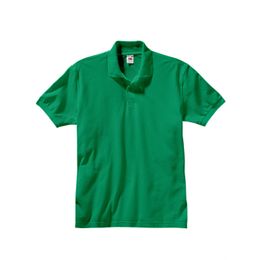 Fruit of the Loom Damen Poloshirt mit kurzer Knopfleiste, gr&uuml;n, Gr&ouml;&szlig;e 4