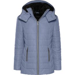 CR&Eacute;ATION L Damen Steppjacke mit Teddy-Fleece innen rauchblau Gr&ouml;&szlig;e 38
