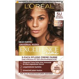 L'OR&Eacute;AL PARiS EXCELLENCE Creme Haarfarbe Nude 5U Universal Hellbraun
