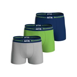 Huddle Boxer 'NFL Seattle Seahawks' Herren Gr&ouml;&szlig;e M navy / grau / limette