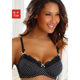Nuance by Lascana Damen B&uuml;gel-BH, schwarz-puder, Gr&ouml;&szlig;e 80B