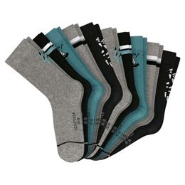 Schiesser Socken Jungen Gr&ouml;&szlig;e 35.5/38 graumeliert / jade / schwarz / wei&szlig;