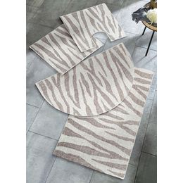 bonprix Badematte mit Zebra-Musterung, grau