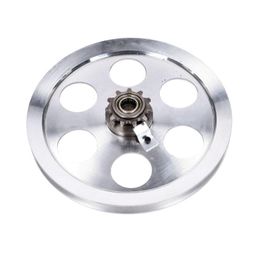 Riemenscheibe Aluminium 215mm 6 Loch mit Ritzel 11 Z&auml;hne f&uuml;r Peugeot 103