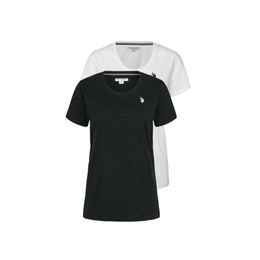 U.S. Polo Assn. T-Shirt 'UWAmy' Damen Gr&ouml;&szlig;e XL schwarz / wei&szlig;