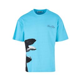 9N1M SENSE T-Shirt Herren Gr&ouml;&szlig;e L navy / aqua / wei&szlig;