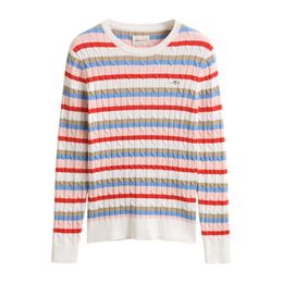 Gant Pullover Damen Gr&ouml;&szlig;e S hellblau / khaki / rot / wei&szlig;