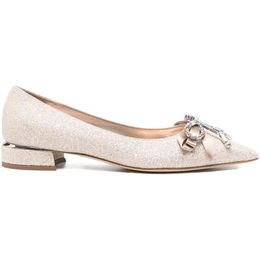 Jimmy Choo Ballerinas - Flat Shoes Golden - Gr. 37,5 (EU) - in Gold - f&uuml;r Damen