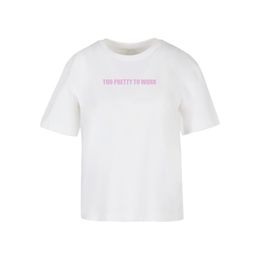 Miss Tee T-Shirt 'Too Pretty' Damen Gr&ouml;&szlig;e XS orchidee / wei&szlig;