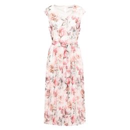 Quiosque Kleid Damen Gr&ouml;&szlig;e 42 dunkelgr&uuml;n / pink / rosa / wei&szlig; Sommerkleid