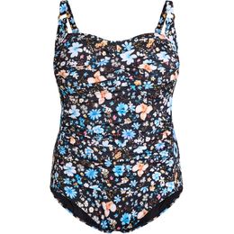 Swim By Zizzi Badeanzug Damen Gr&ouml;&szlig;e XXL blau / schwarz