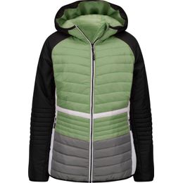 WITT Damen Steppjacke mit elastischen Abschl&uuml;ssen, schwarz-eucalyptus, Gr&ouml;&szlig;e 48