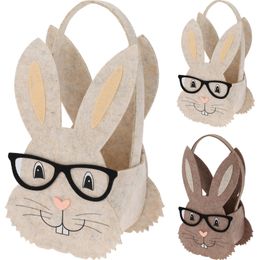 Koopmann Filzkorb Hase mit Brille EASTER