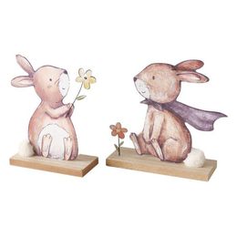 Boltze Figur Hase mit Blume BUNNY