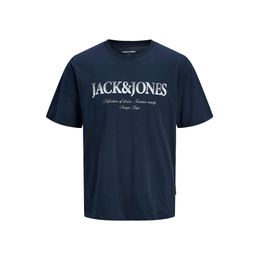 Jack & Jones Jack & Jones Junior T-Shirt 'JJDEVIN' Jungen Gr&ouml;&szlig;e 140 navy / silber
