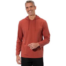 Herren Sweatshirt mit Kapuze und Bindeband rostrot-meliert, Gr&ouml;&szlig;e 44/46