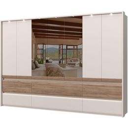 Kleiderschrank OTTO HOME, B:322cm H:226cm T:60cm, beige, Holzwerkstoff, MDF, Jugendzimmer, Schr&auml;nke, "Invictus, UV lackiert, FSC-zertifiziert,